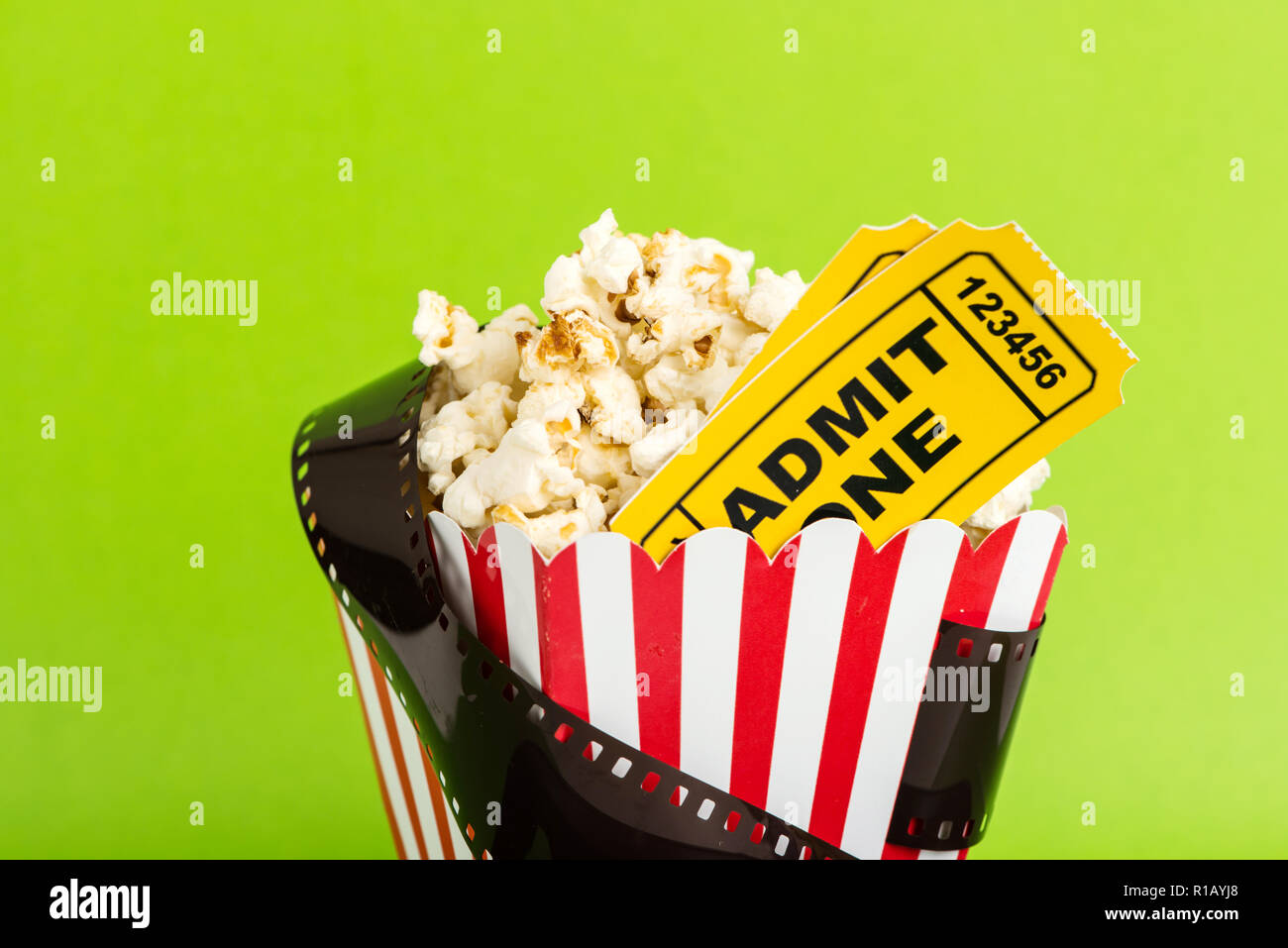 Box of Popcorn Isolated Stock Photo - Alamy
