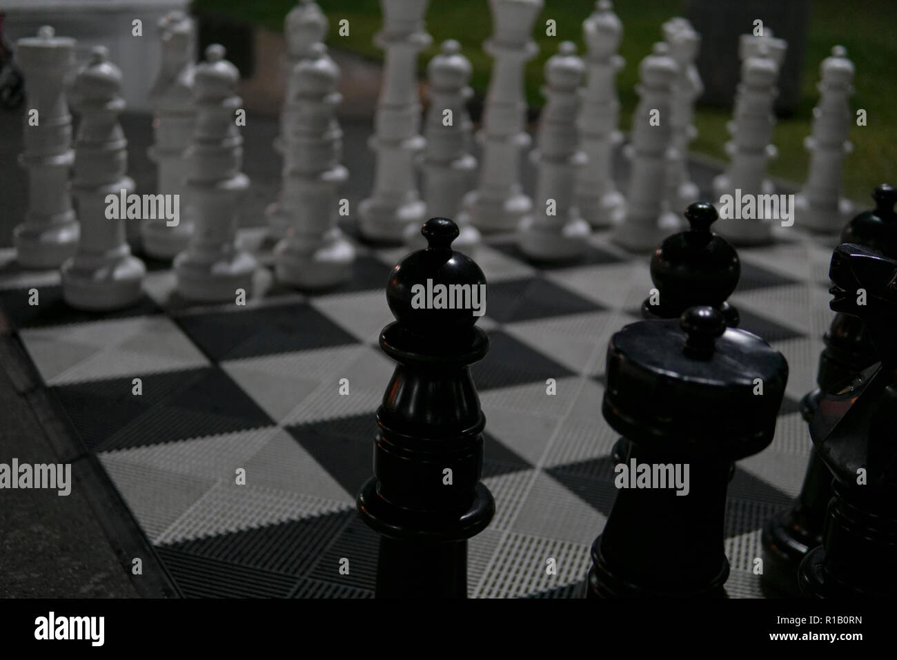 Chess figures on a chessboard game sport Stock Photo - Alamy