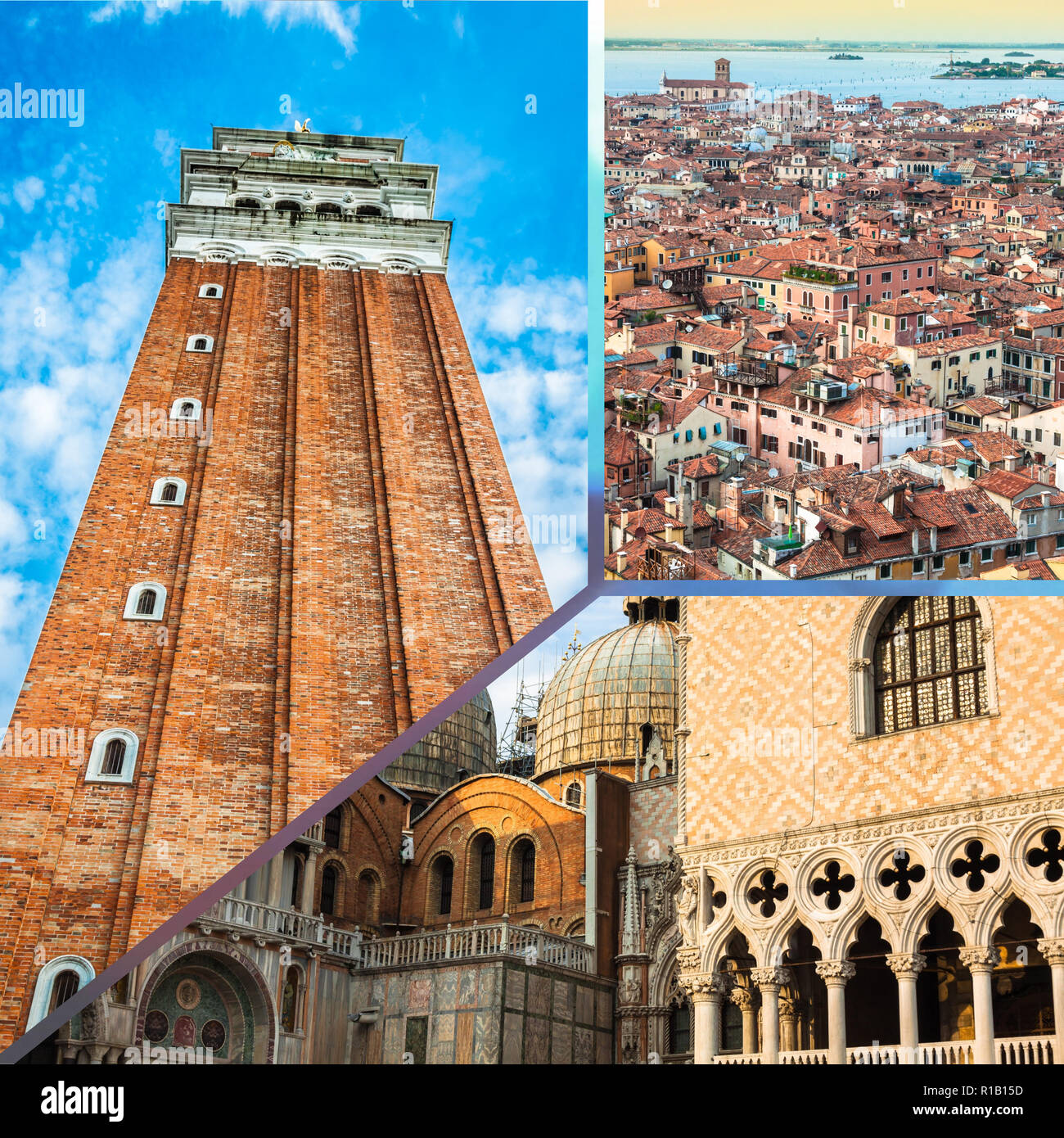 Collage of tourist photos of the Italy Stock Photo - Alamy