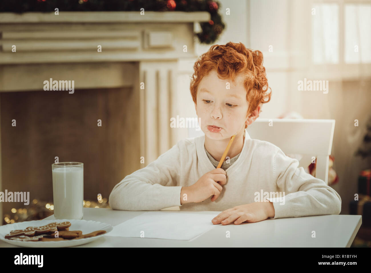 Child deep in thoughts hi-res stock photography and images - Alamy