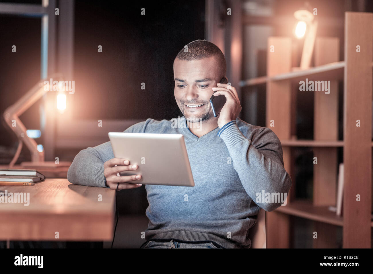 Busy programmer working at new project Stock Photo - Alamy