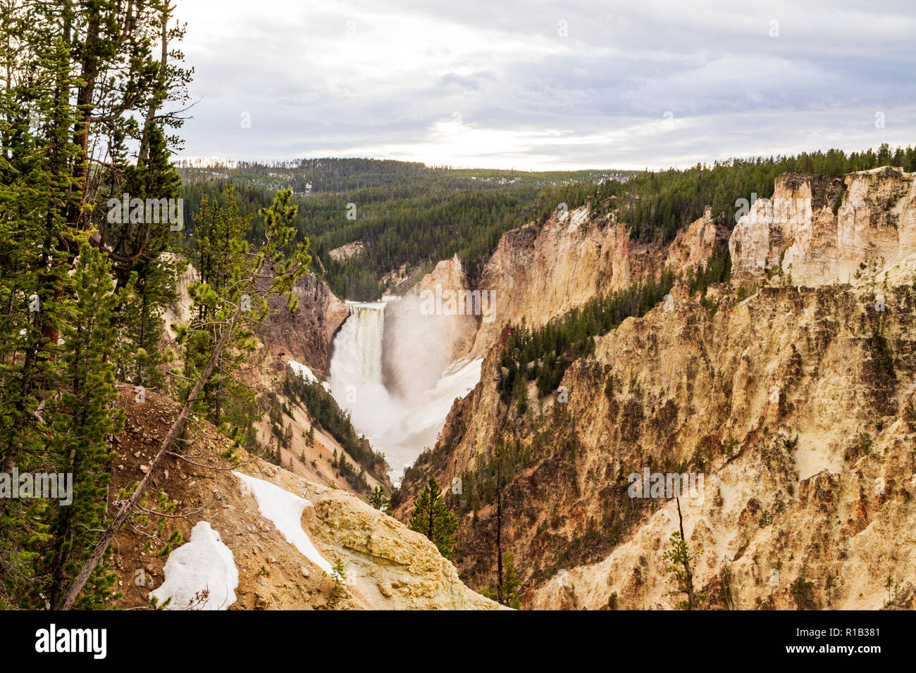Panorama taken from Inspiration Point in Yellowstone Stock Photo - Alamy