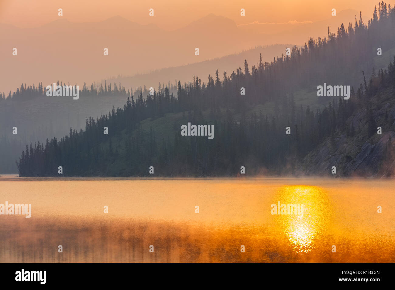 Edna Lake in Jasper National Park, Alberta Canada Stock Photo - Alamy