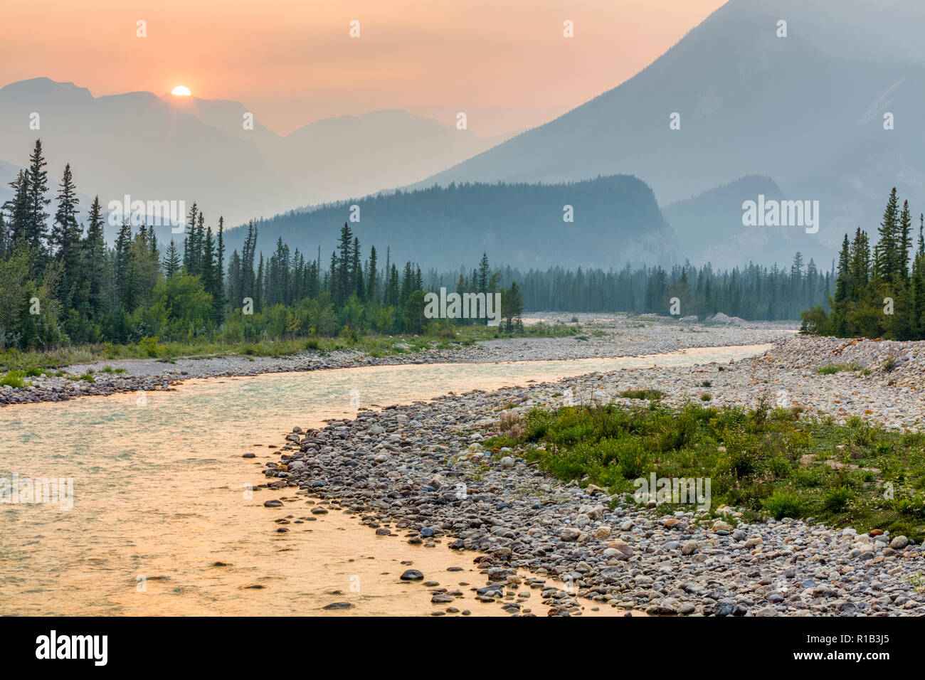 Snaring River, Jasper National Park, Alberta Canada Stock Photo - Alamy