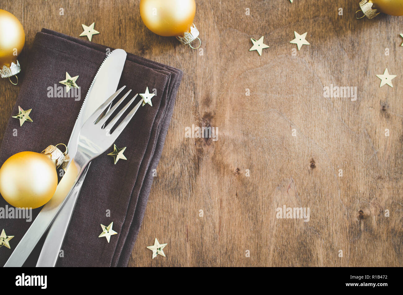 Background for writing the Christmas Menu. Winter Table Setting ...