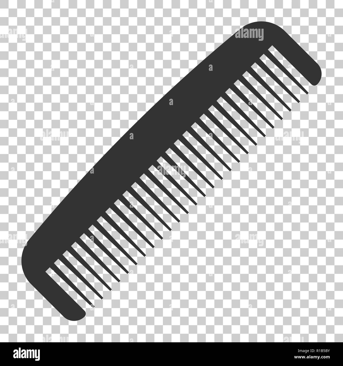 Hair brush icon in flat style. Comb accessory vector illustration on ...