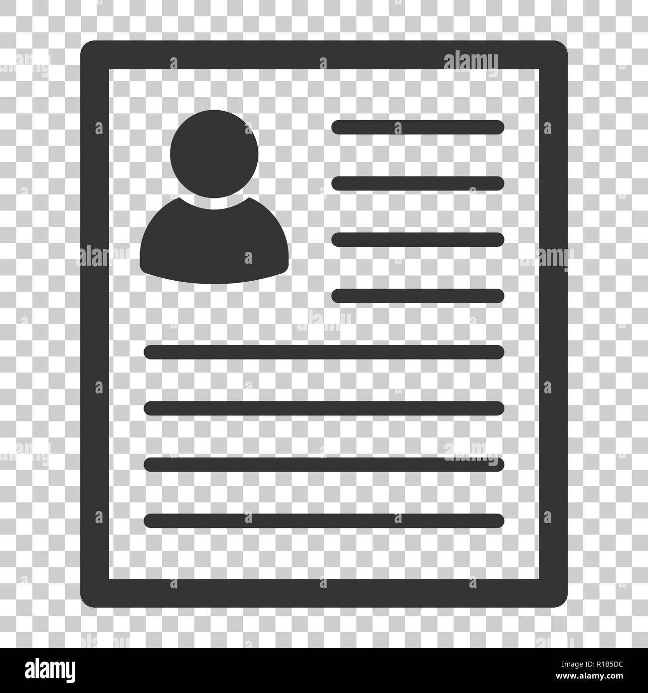 Resume icon in flat style. Contract document vector illustration on ...