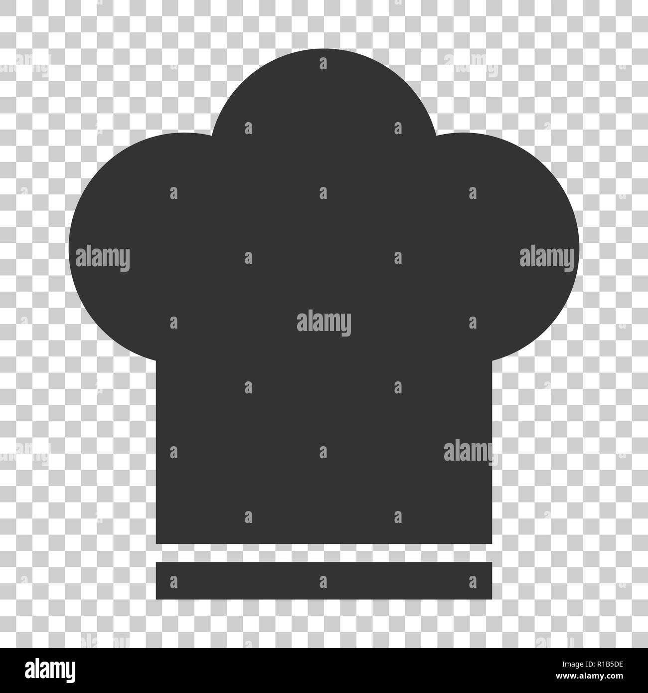 Chef hat icon in flat style. Cooker cap vector illustration on isolated ...