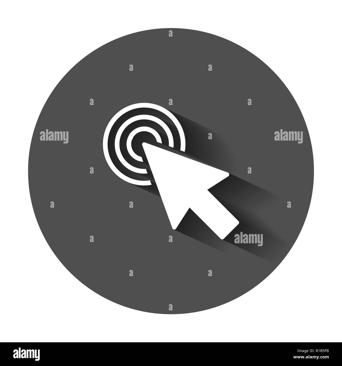 Computer mouse cursor icon in flat style. Arrow cursor vector ...