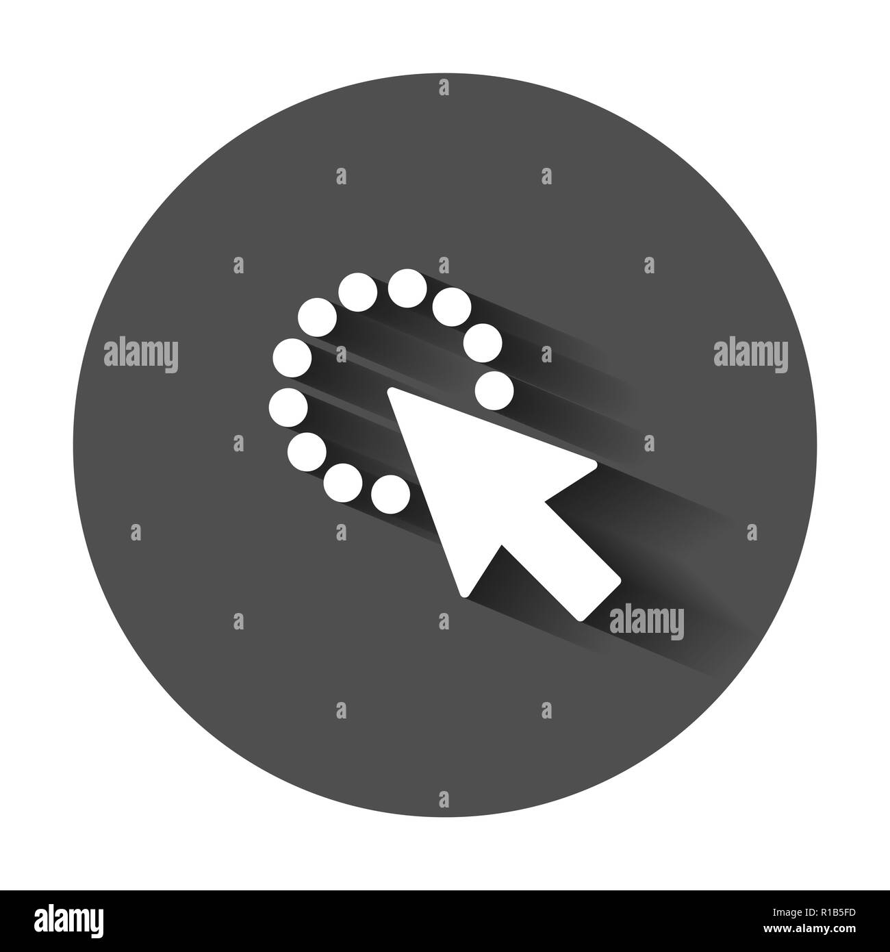 Computer mouse cursor icon in flat style. Arrow cursor vector ...