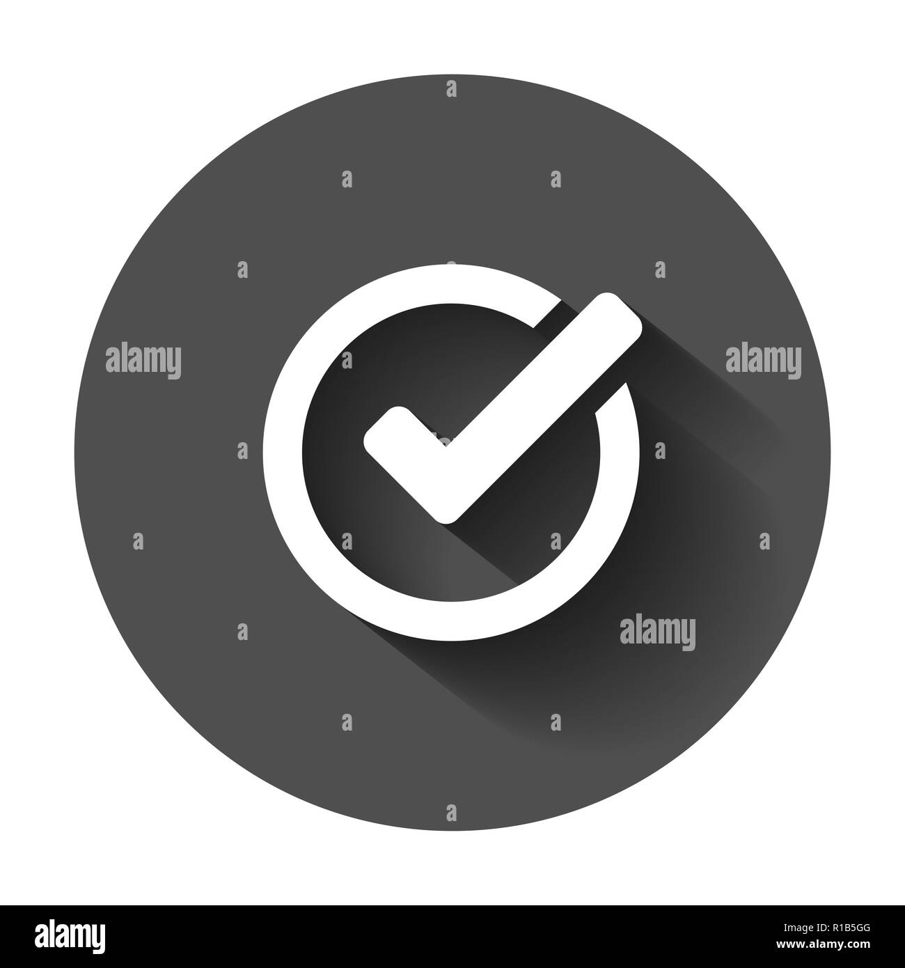 Tick checkmark correct sign Black and White Stock Photos & Images - Alamy
