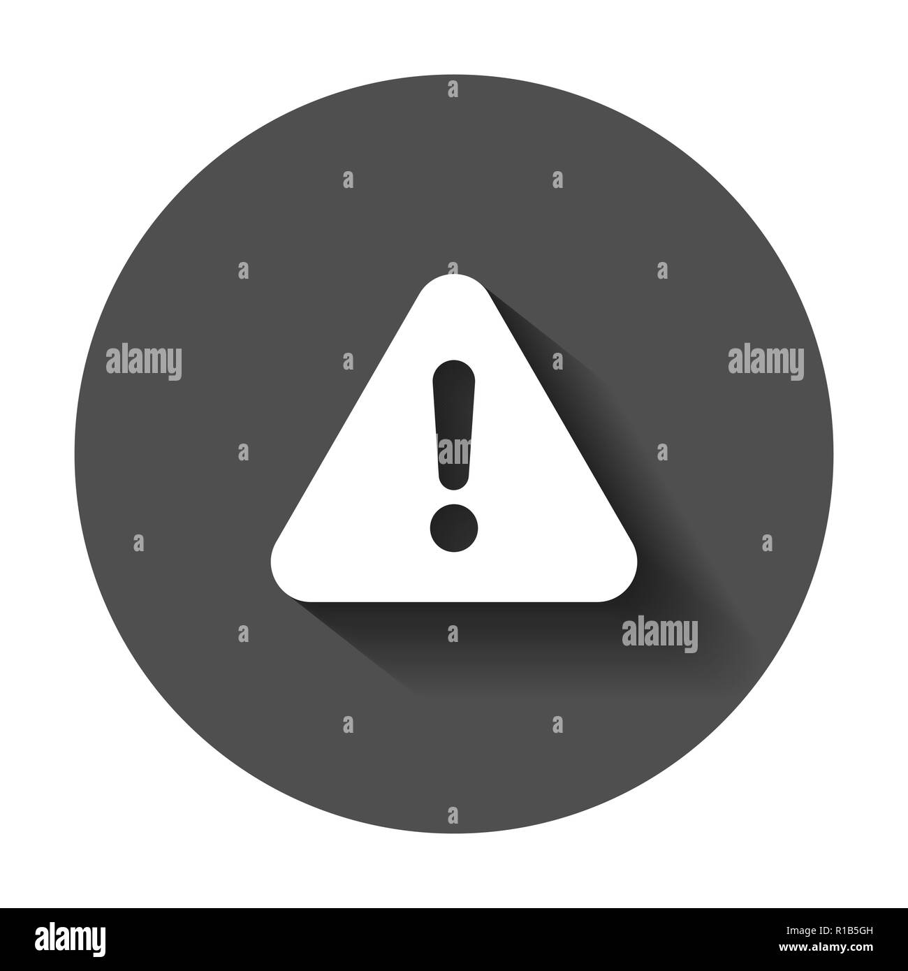 Illustration exclamation mark sticker icon Black and White Stock Photos ...