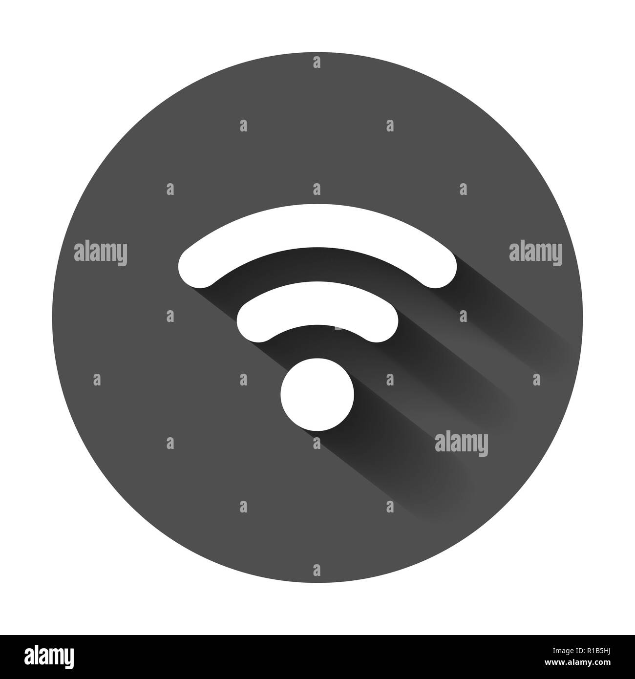 Wifi internet sign icon in flat style. Wi-fi wireless technology vector ...
