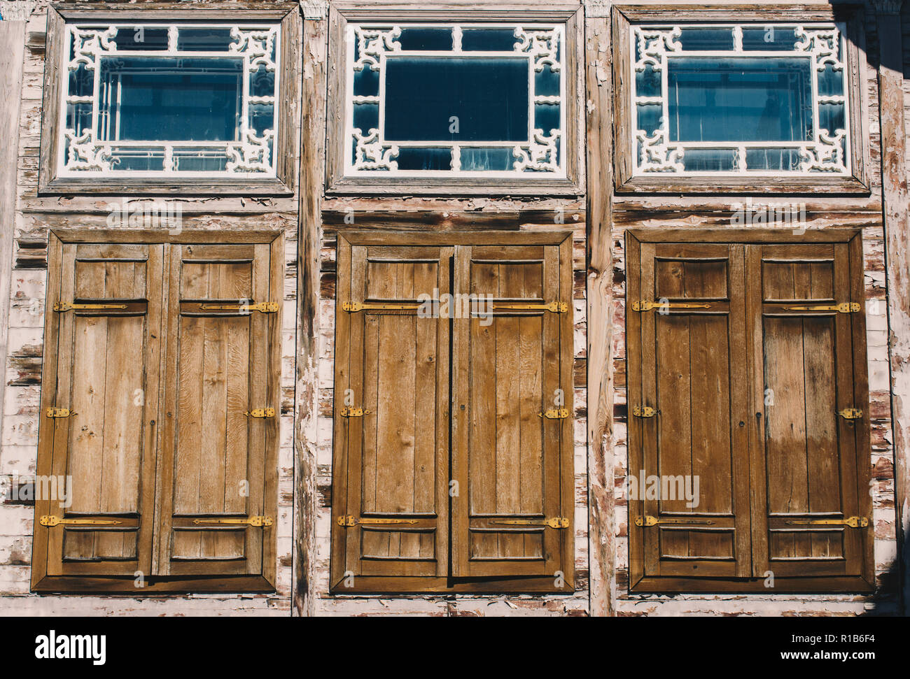 Old window Architecture seen in Istanbul Stock Photo - Alamy