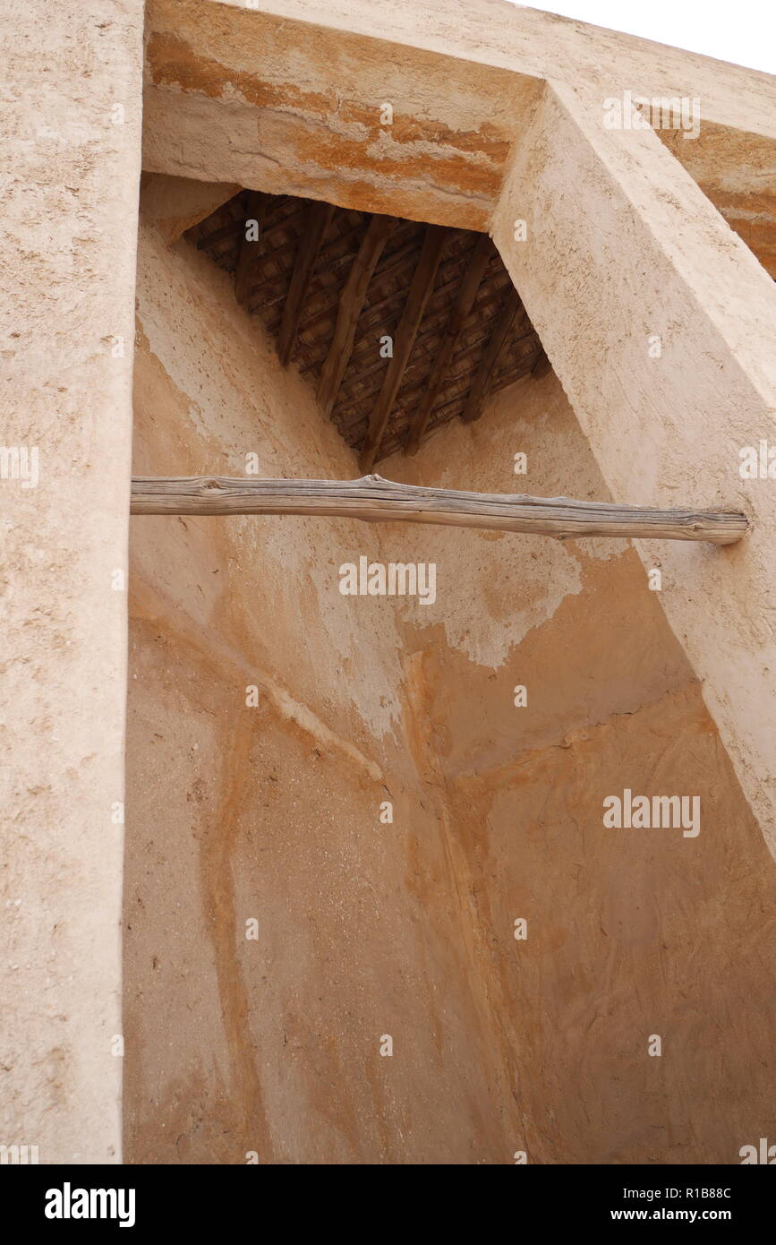 Interior of the wind tower on the Al Alawi House, located on the Pearl ...