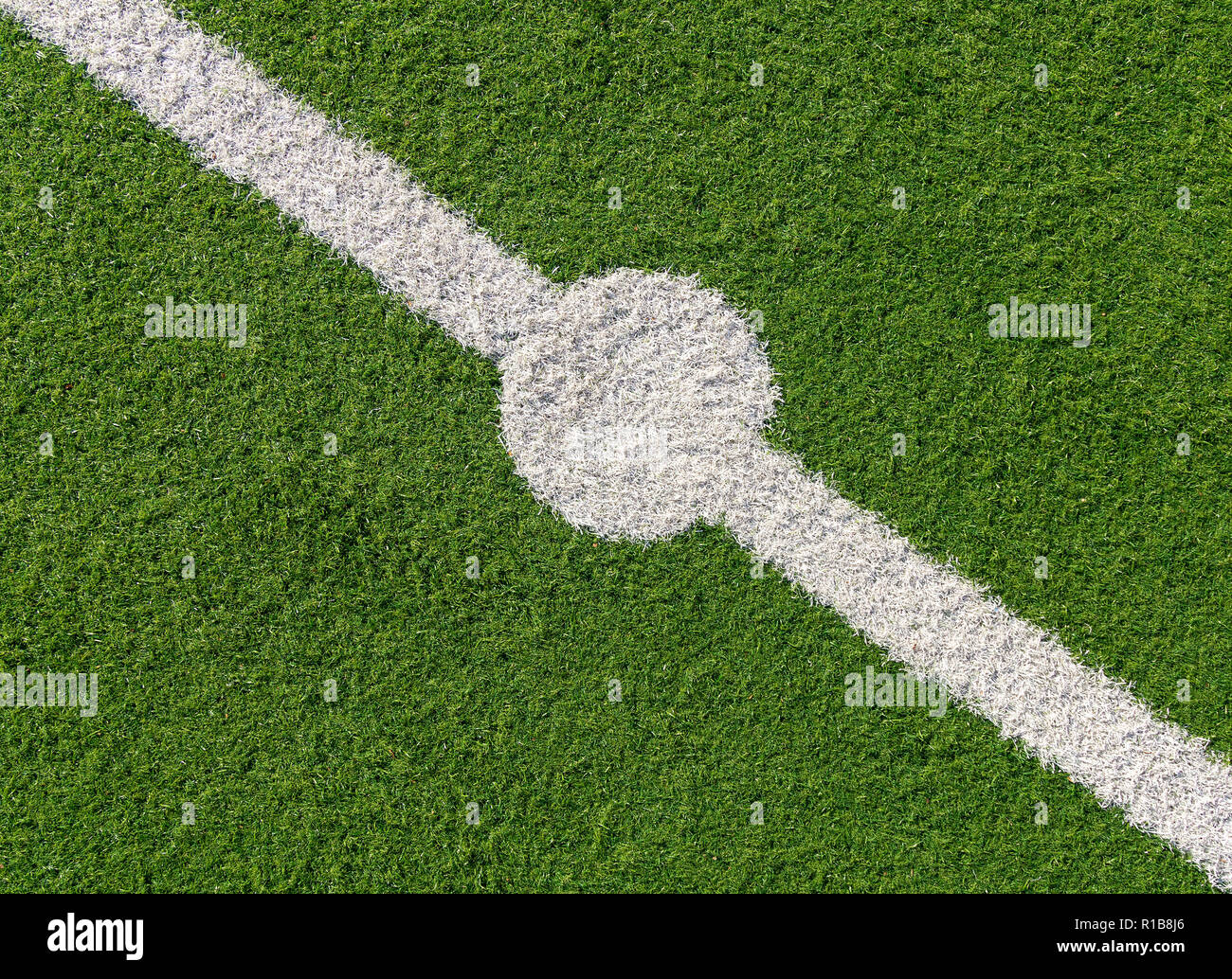 Closeup of football soccer field. White lines Stock Photo - Alamy