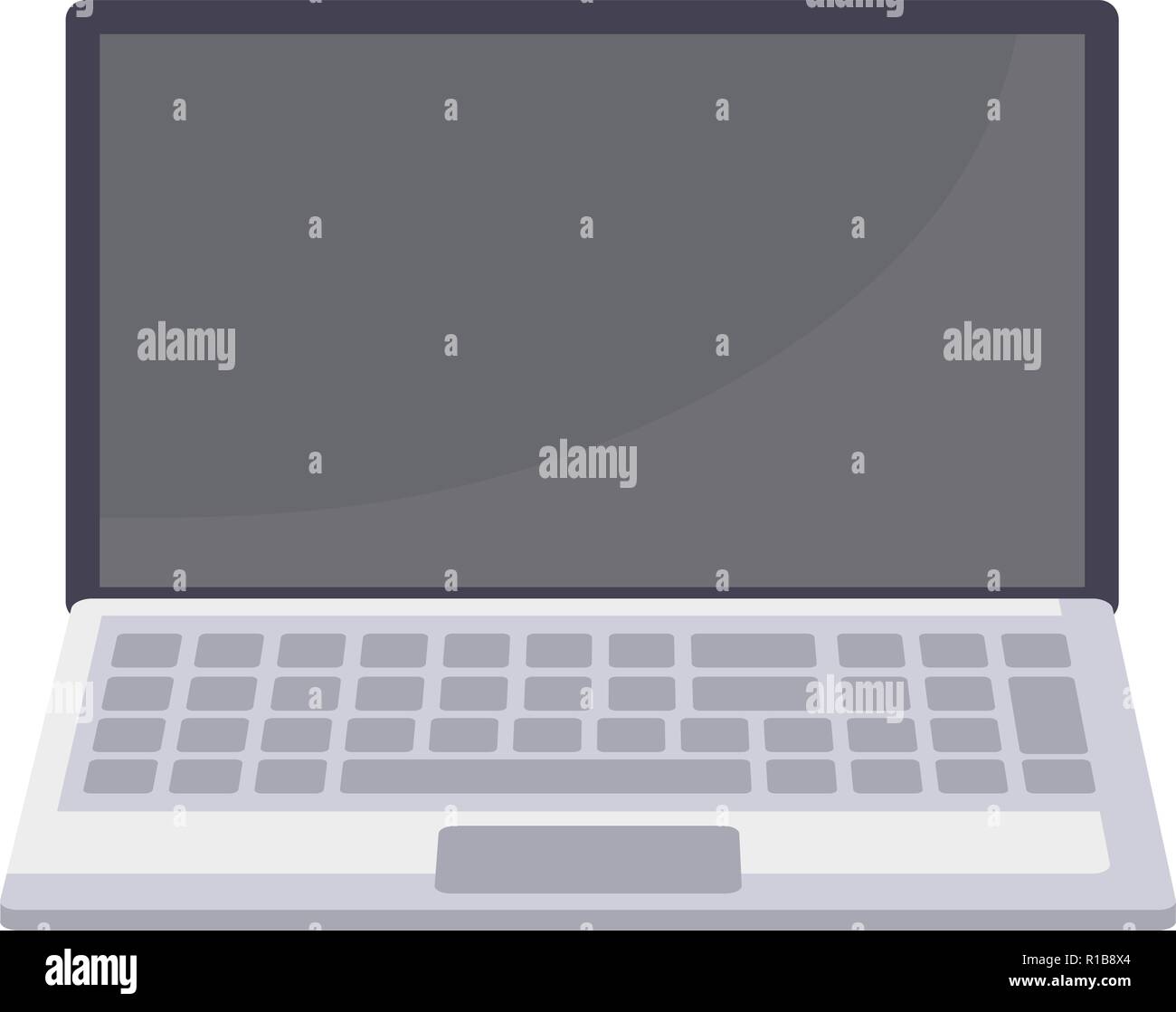 laptop computer over white background, vector illustration Stock Vector ...