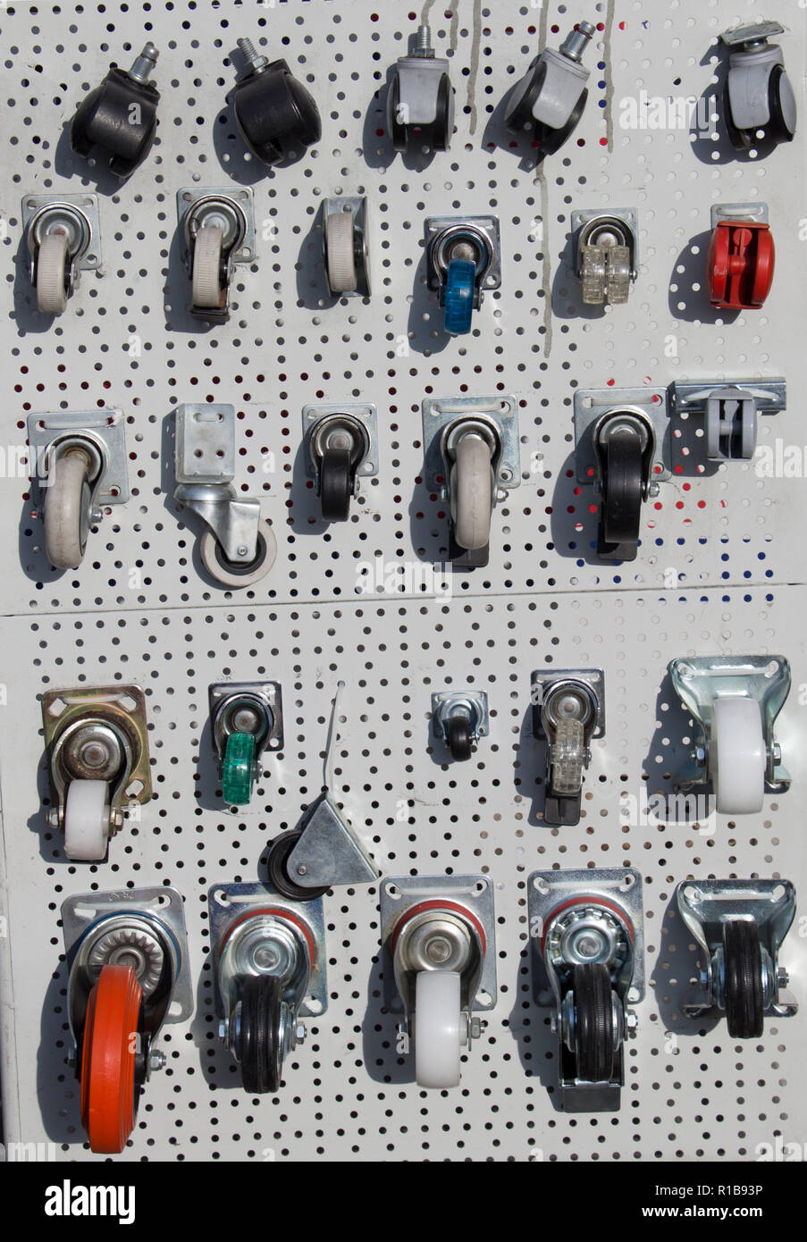 Various sized of small wheels in view Stock Photo - Alamy