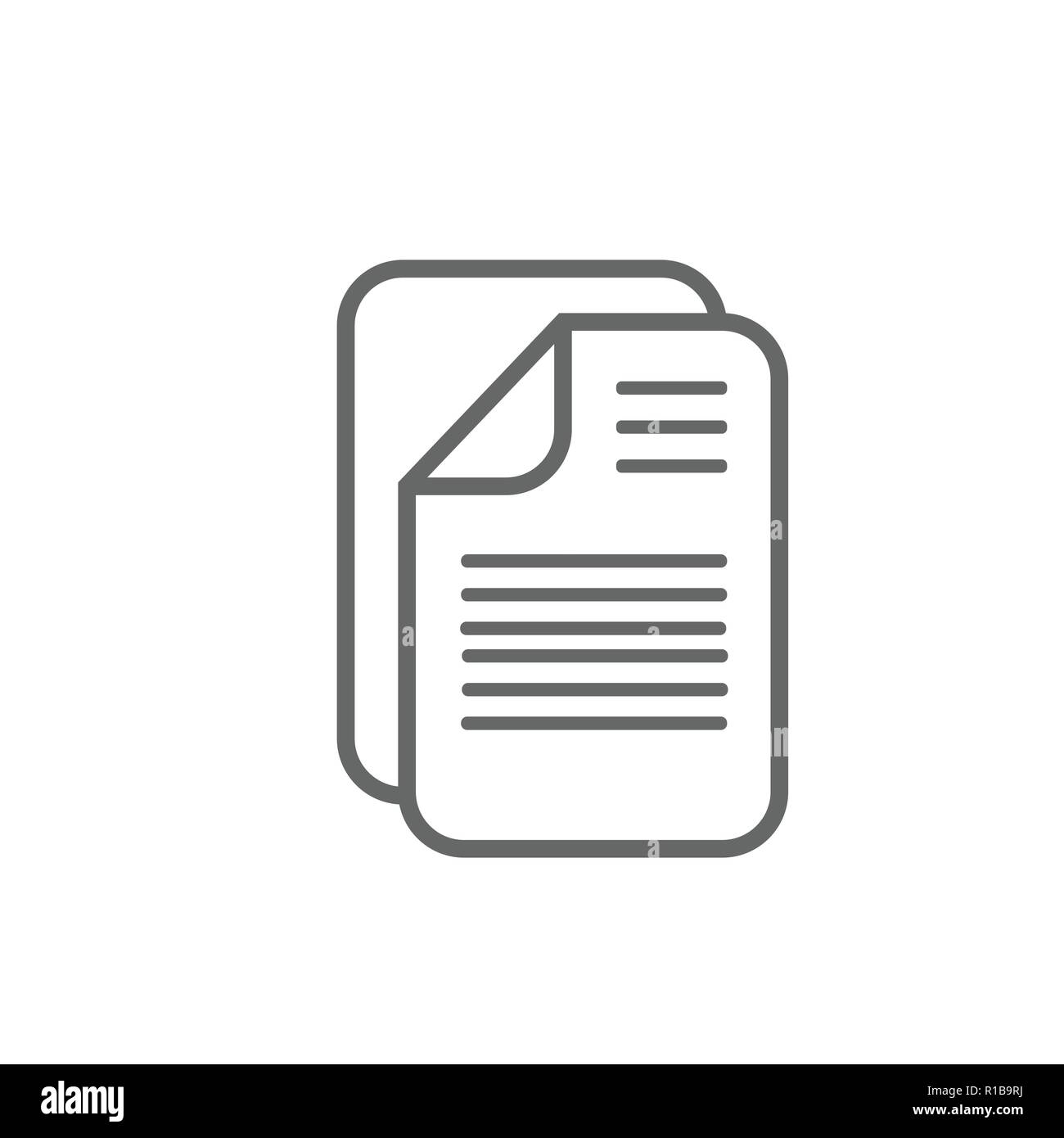 Document icon, paper sign. File symbol. Vector illustration Flat Stock ...