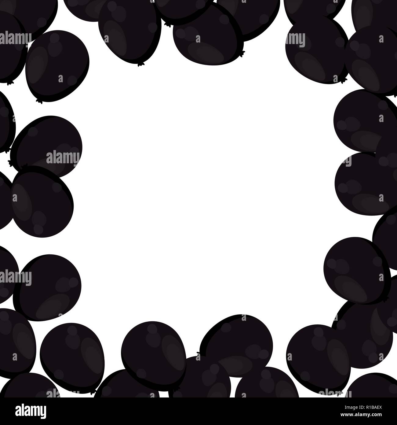 decorative frame of balloons over white background, vector illustration ...