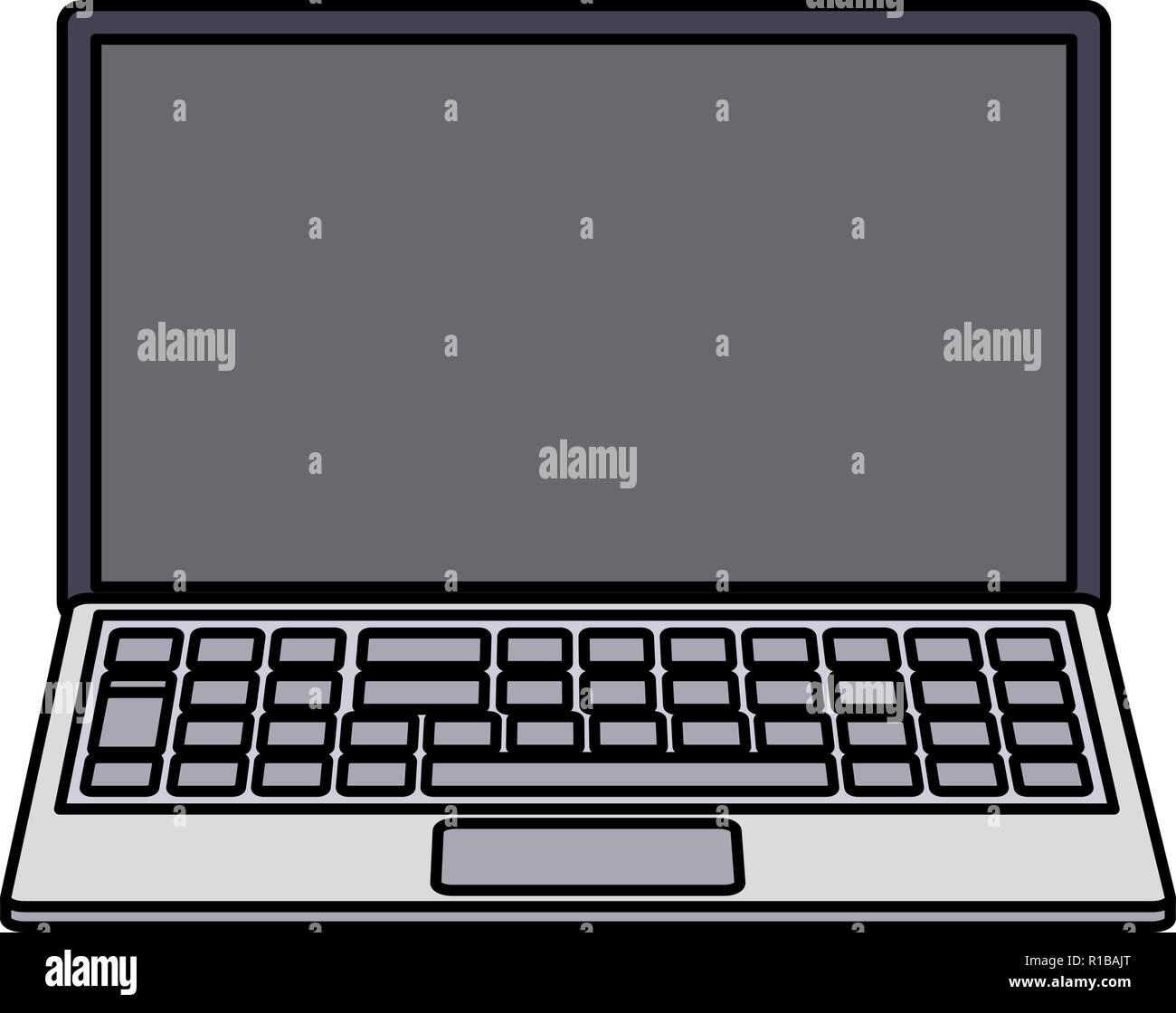 laptop computer over white background, vector illustration Stock Vector ...