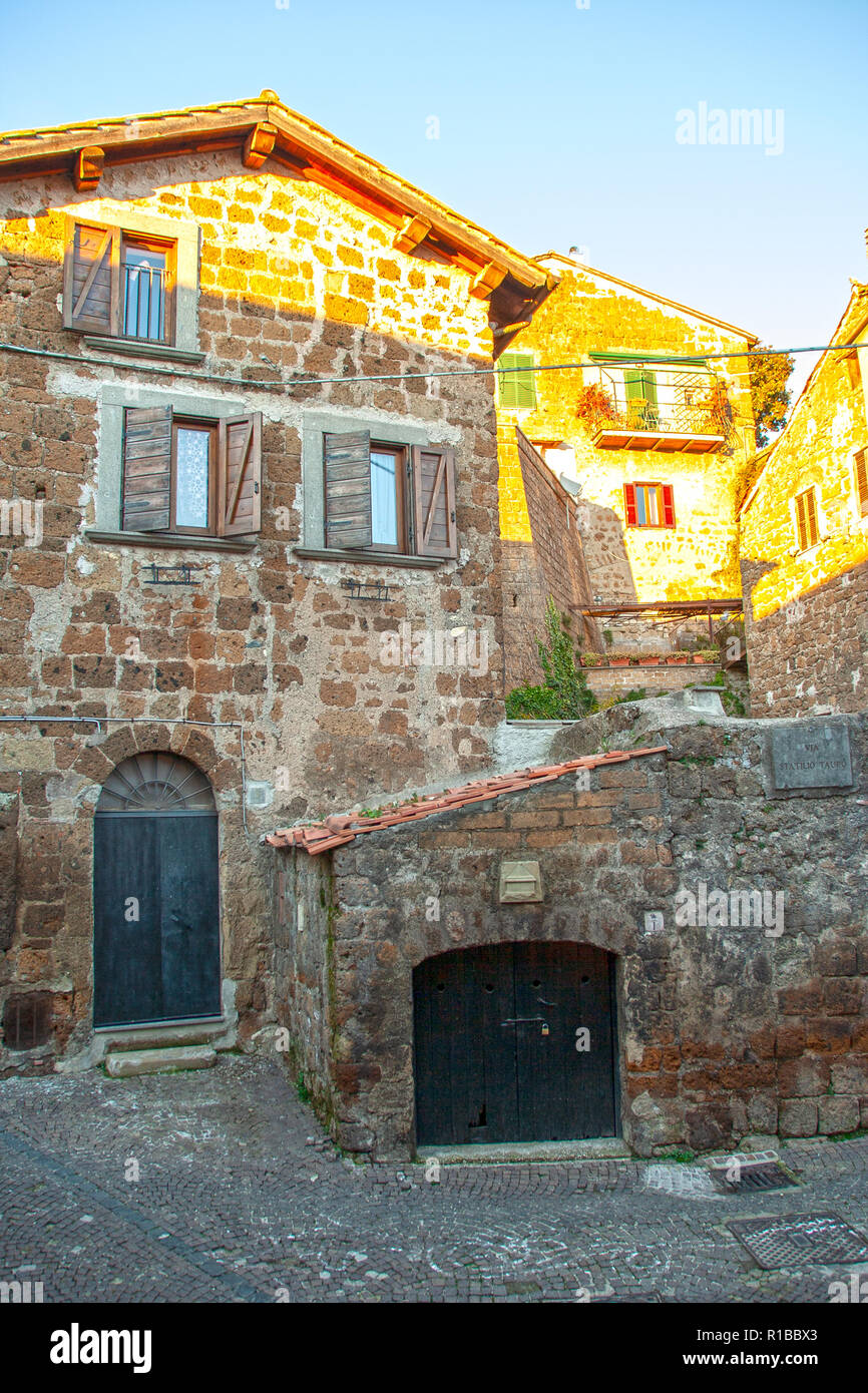 medieval tower and church of Sutri, Lazio, Italy Stock Photo - Alamy