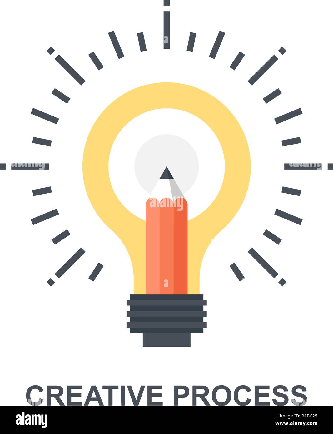 Vector illustration of creative process design concept Stock Vector ...