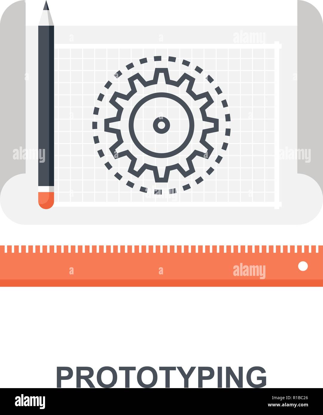 Vector illustration of prototyping flat design concept Stock Vector ...