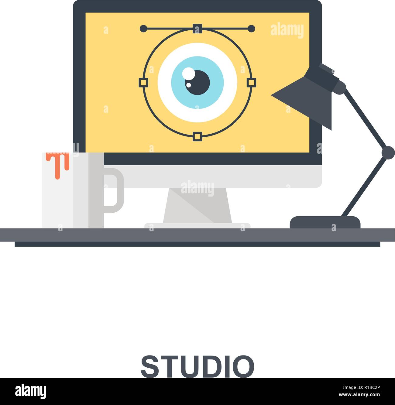 Vector illustration of studio flat design concept Stock Vector Image ...