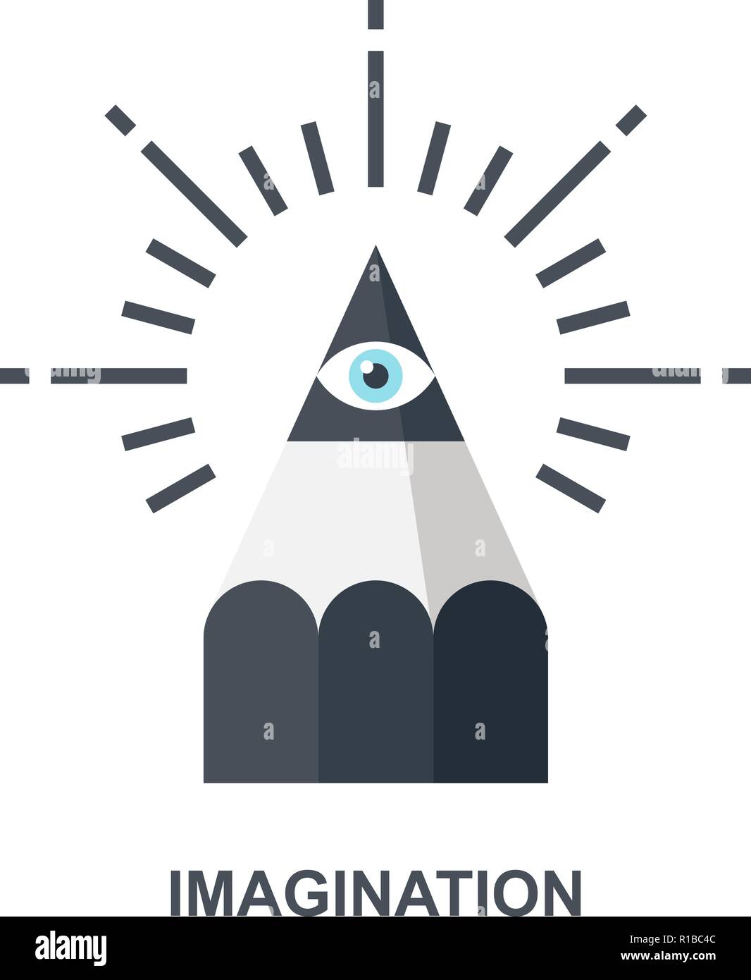 Vector illustration of imagination flat design concept Stock Vector ...