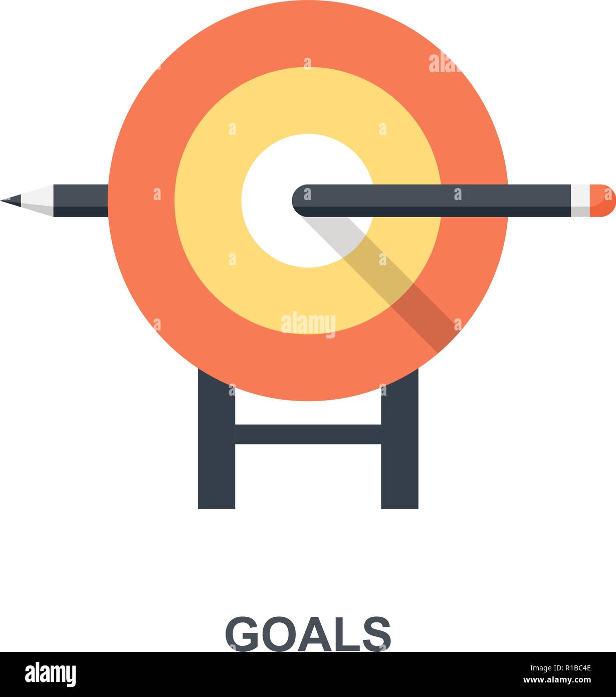 Vector illustration of goals flat design concept Stock Vector Image ...