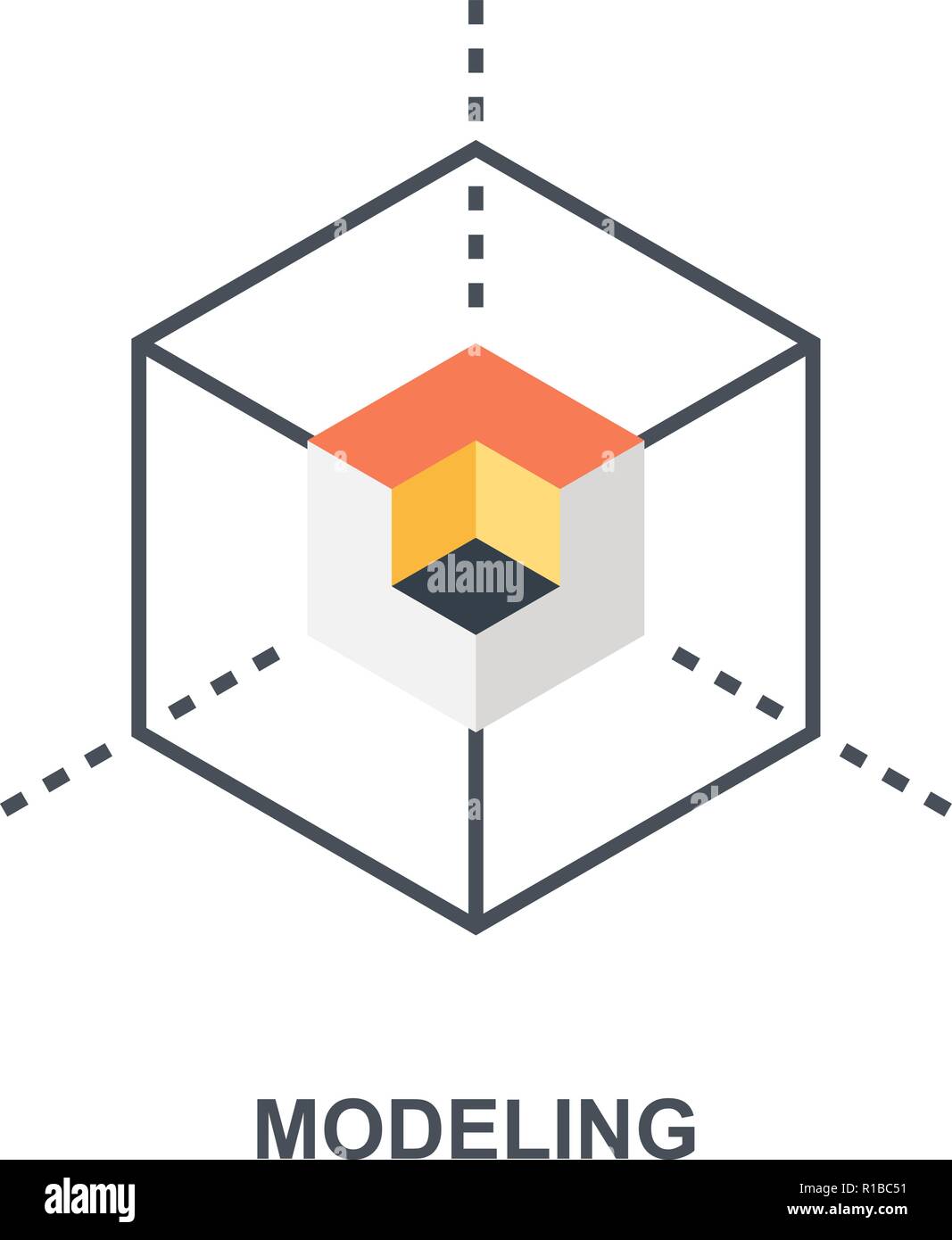 Vector illustration of 3D modeling flat design concept Stock Vector ...