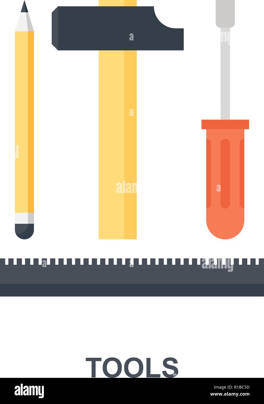 Vector illustration of design and development tools flat design concept ...
