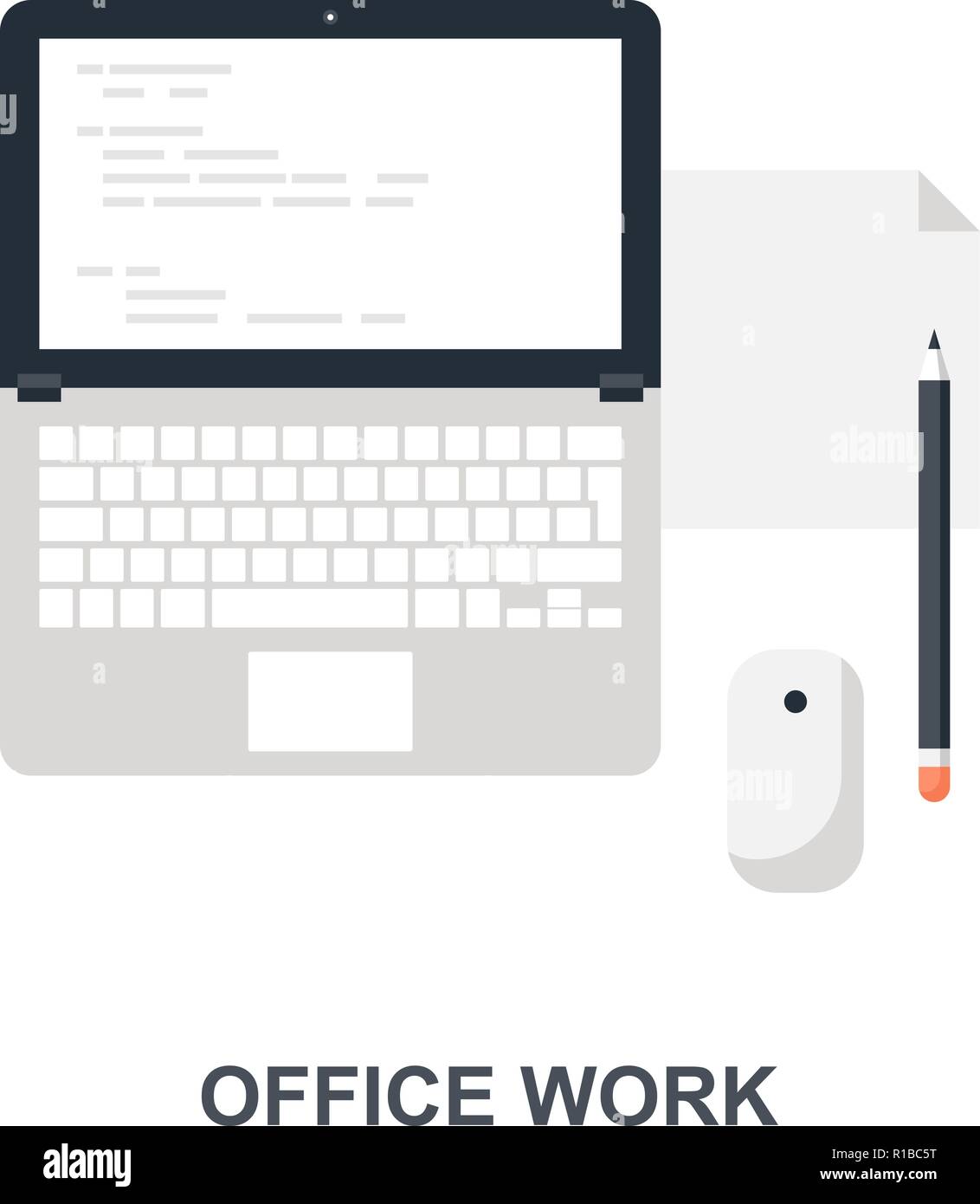 Office Work icon concept Stock Vector Image & Art - Alamy