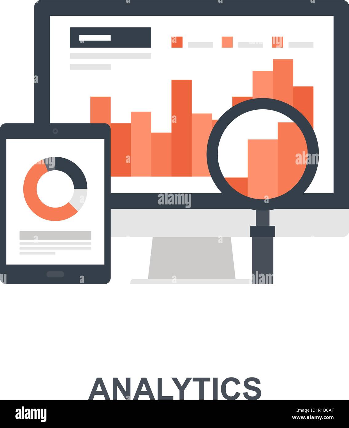 Analytics icon concept Stock Vector Image & Art - Alamy
