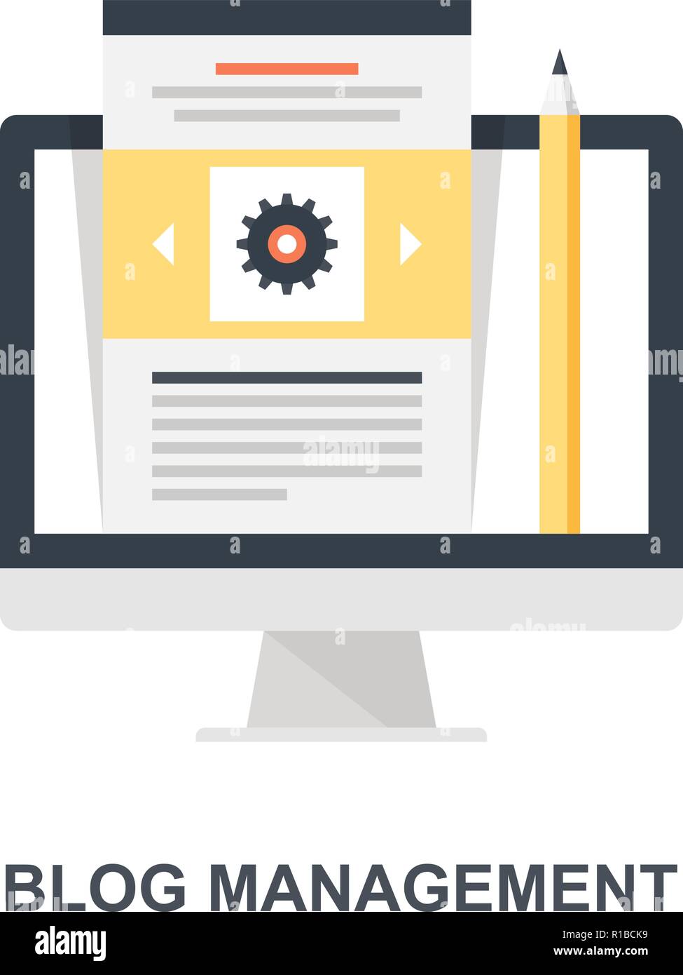 Blog Management icon concept Stock Vector Image & Art - Alamy