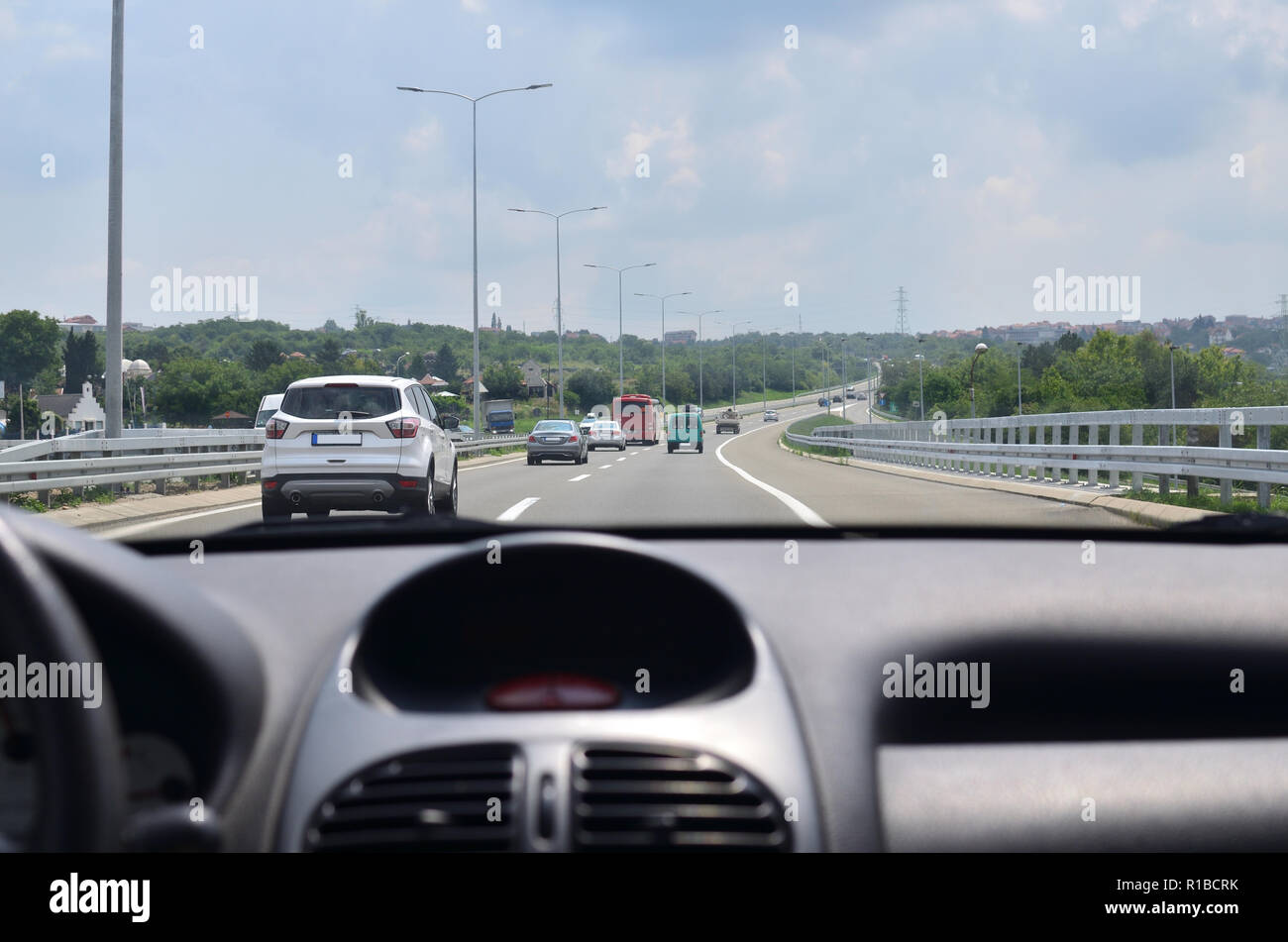 Busy road through countryside hi-res stock photography and images - Alamy