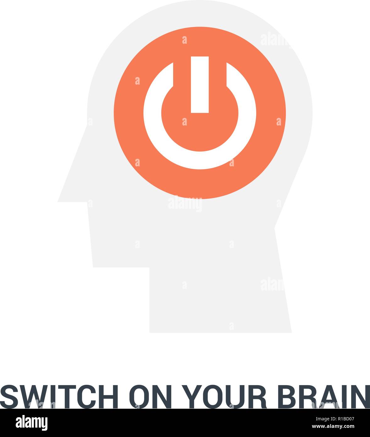 Brain switch on icon Stock Vector Images - Alamy