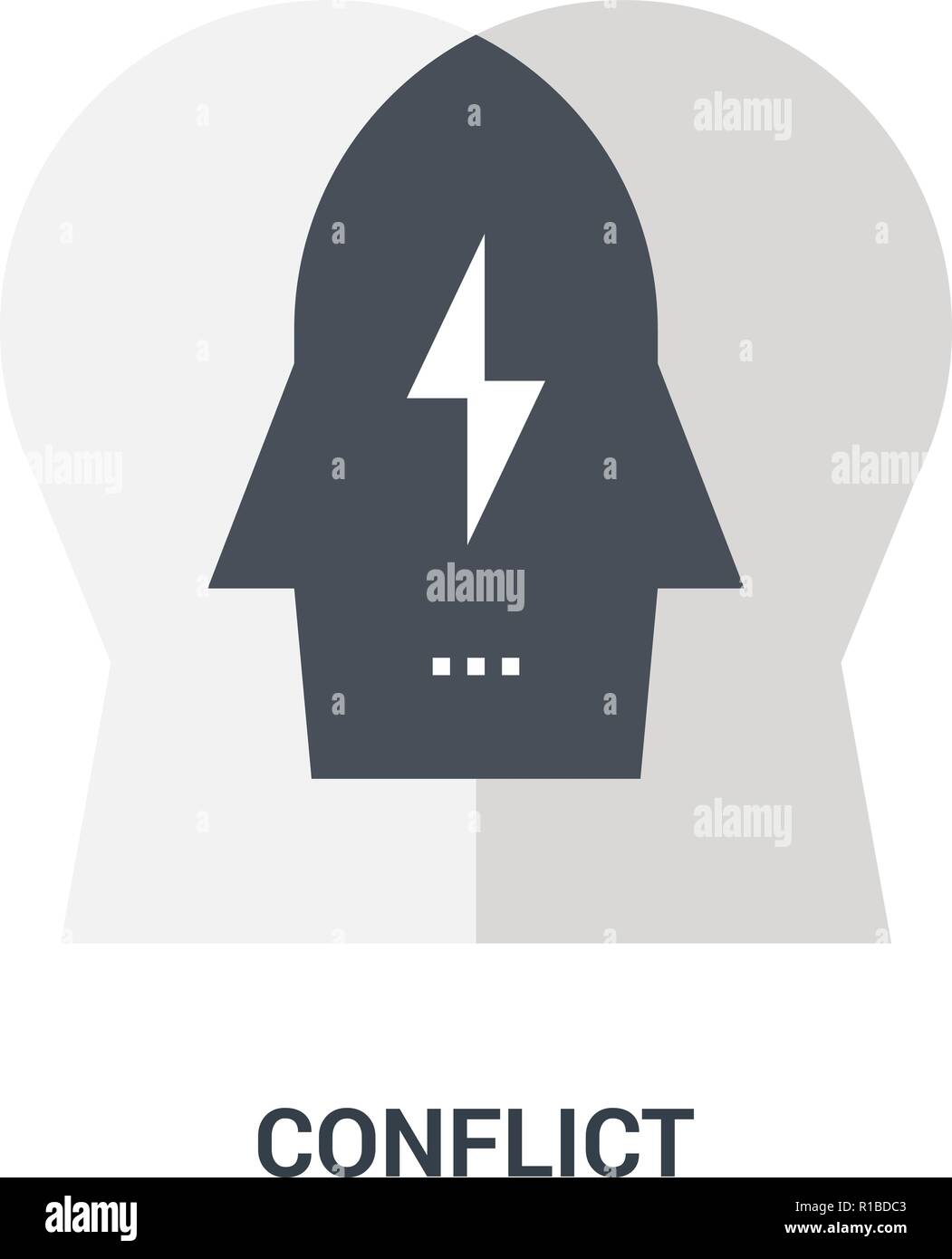 conflict icon concept Stock Vector Image & Art - Alamy