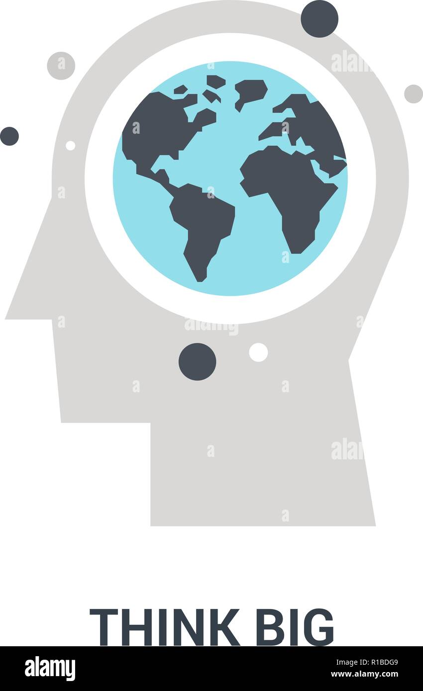 think big icon concept Stock Vector Image & Art - Alamy