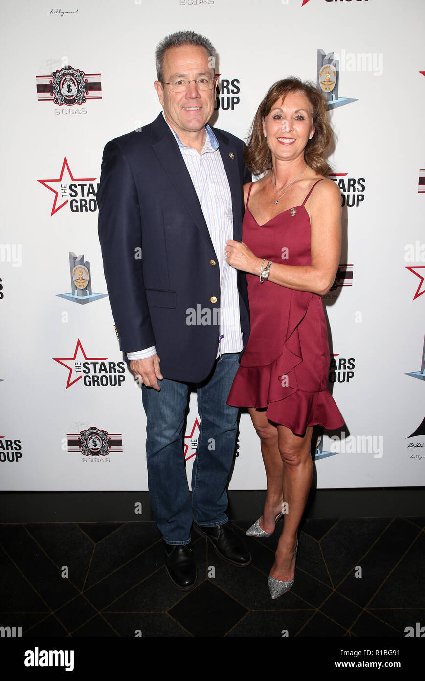 Hollywood, Ca. 10th Nov, 2018. LAPD Chief Michel Moore, Cindy Moore, at ...