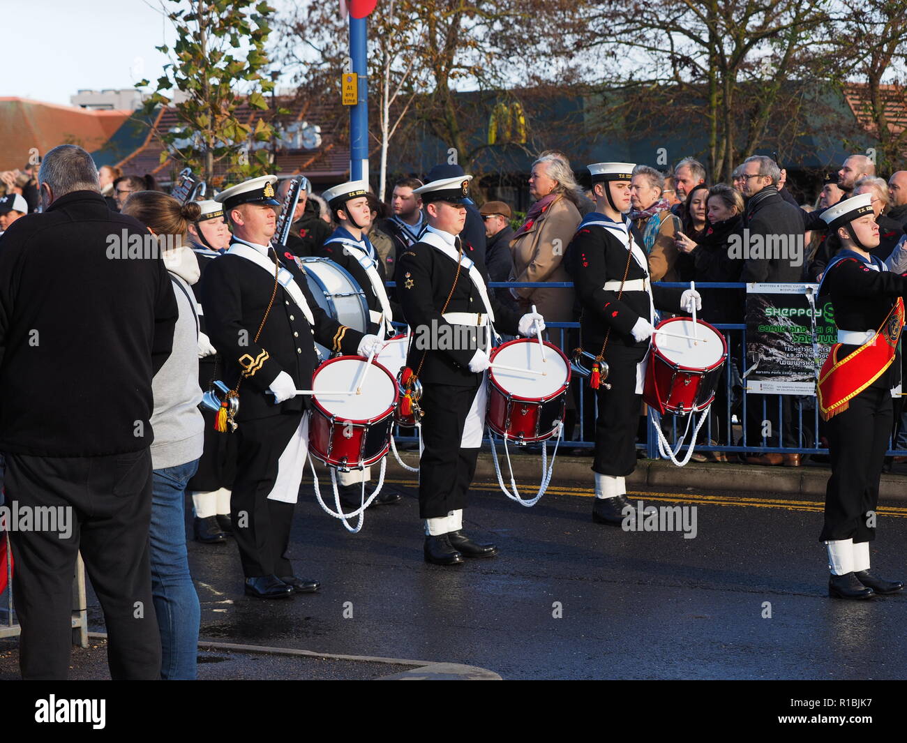 Sheerness, Kent, UK. 11th Nov, 2018. Sheerness in Kent was packed with ...