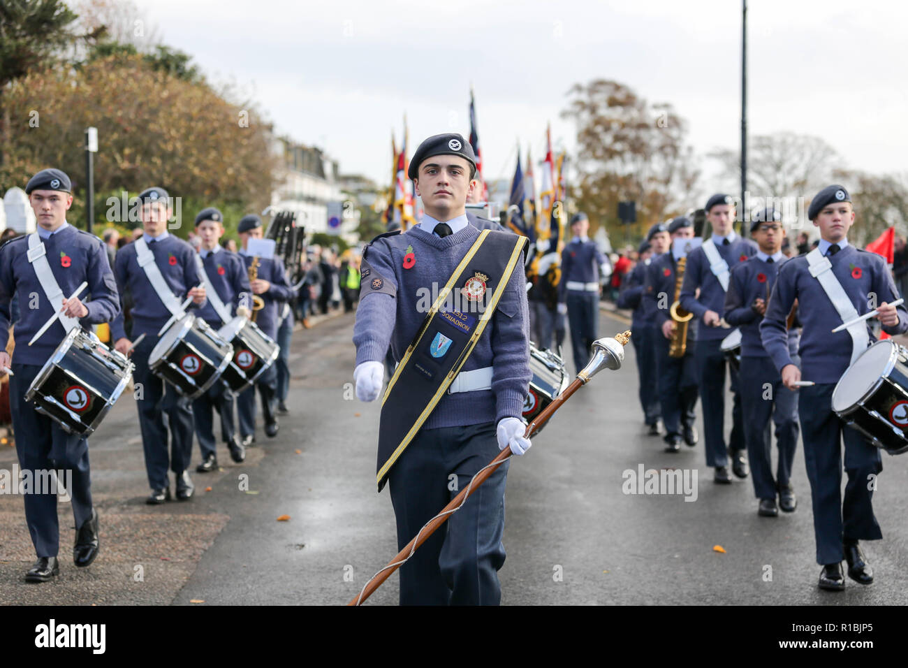 Southend on Sea, UK. 11th Nov, 2018. The Parade starts at Prittlewell ...