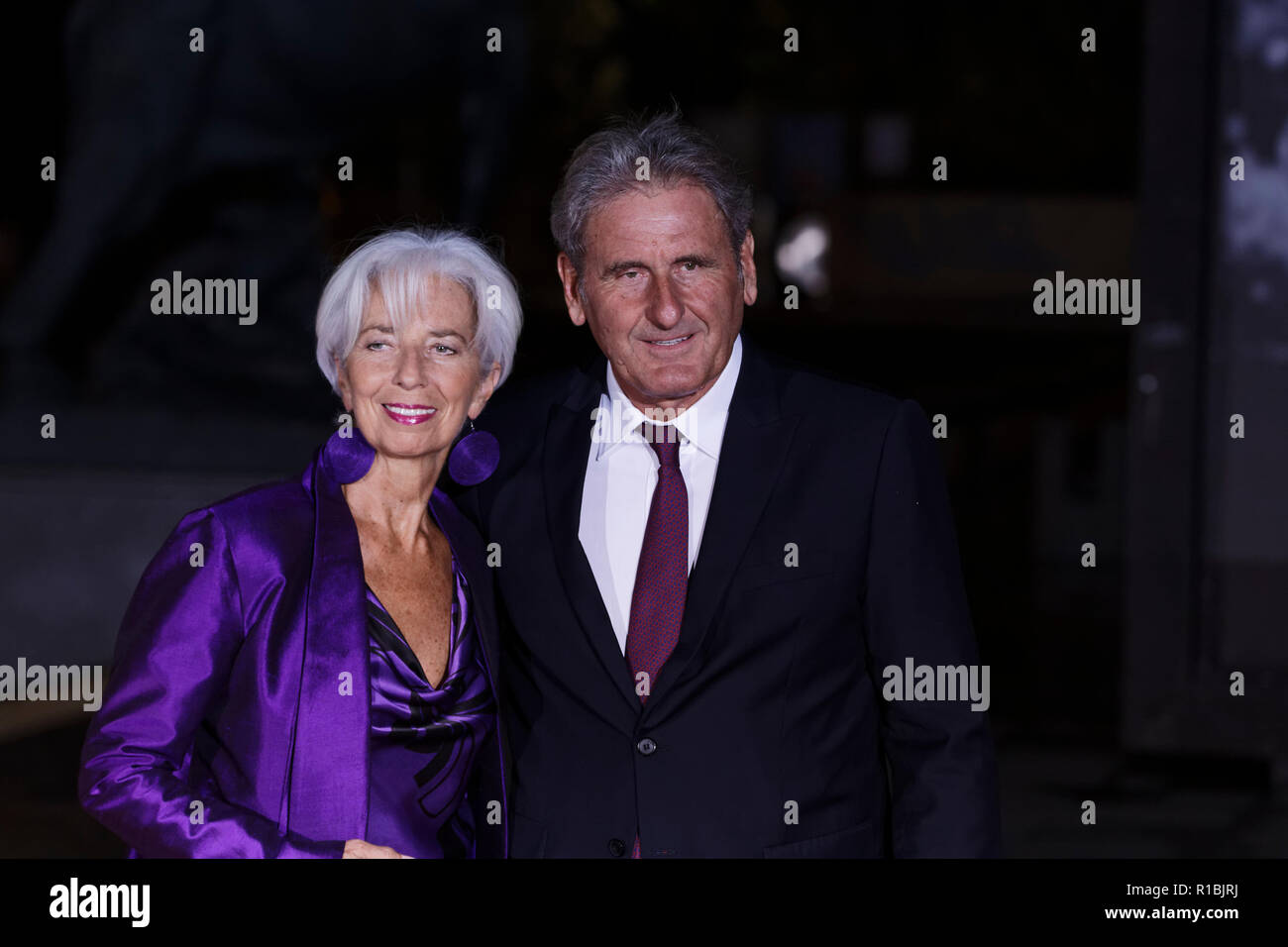 Paris, France. 10th Nov, 2018. Arrival of Christine Lagarde and Xavier ...