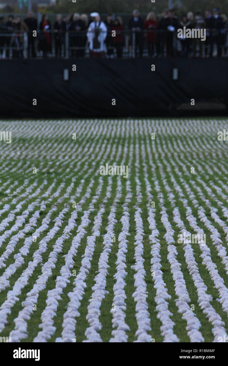 Queen Elizabeth Olympic Park, Stratford, London - 11 November 2018: The ...