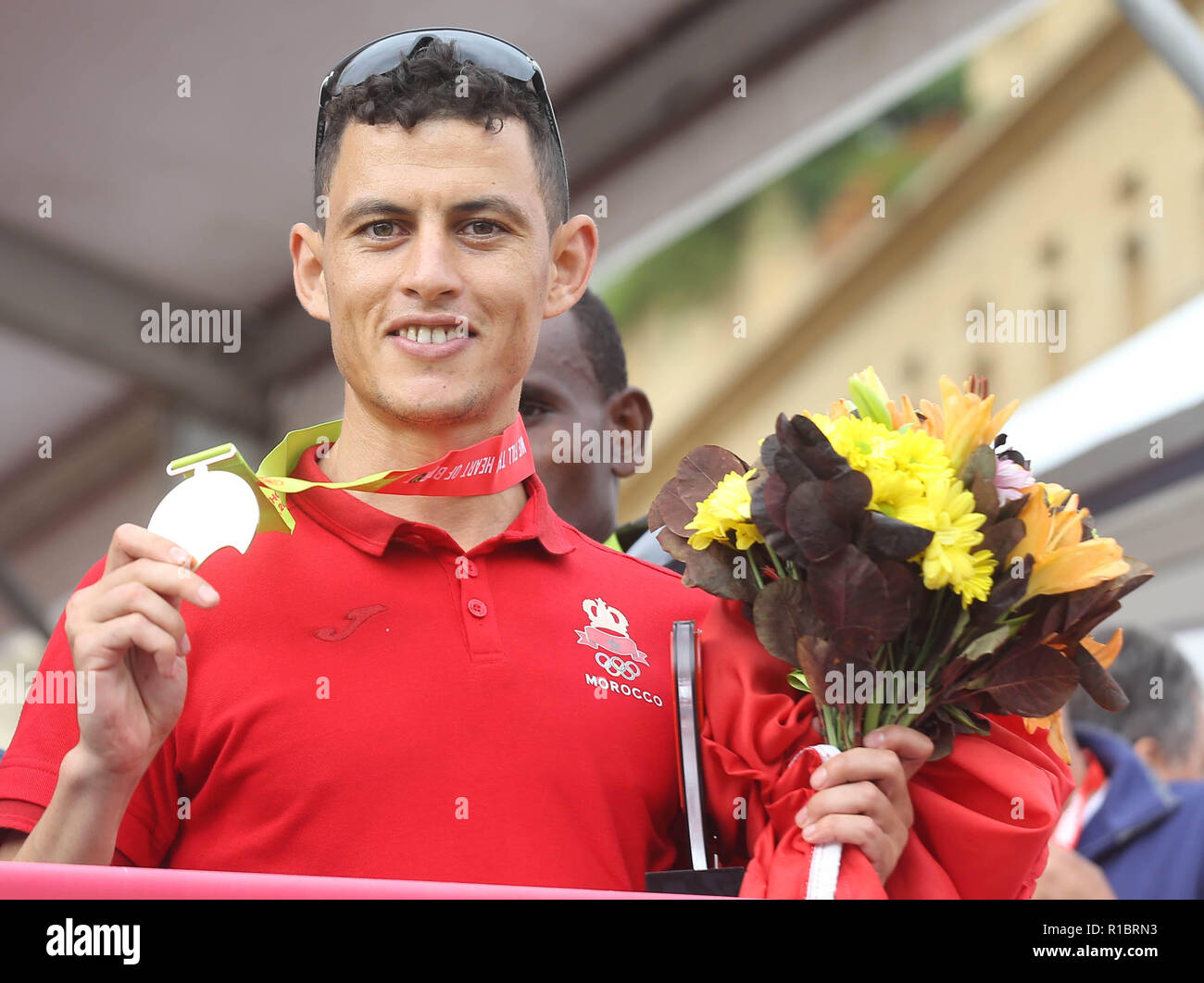 Beirut, Lebanon. 11th Nov, 2018. Mohamed Reda El Aaraby of Morocco ...