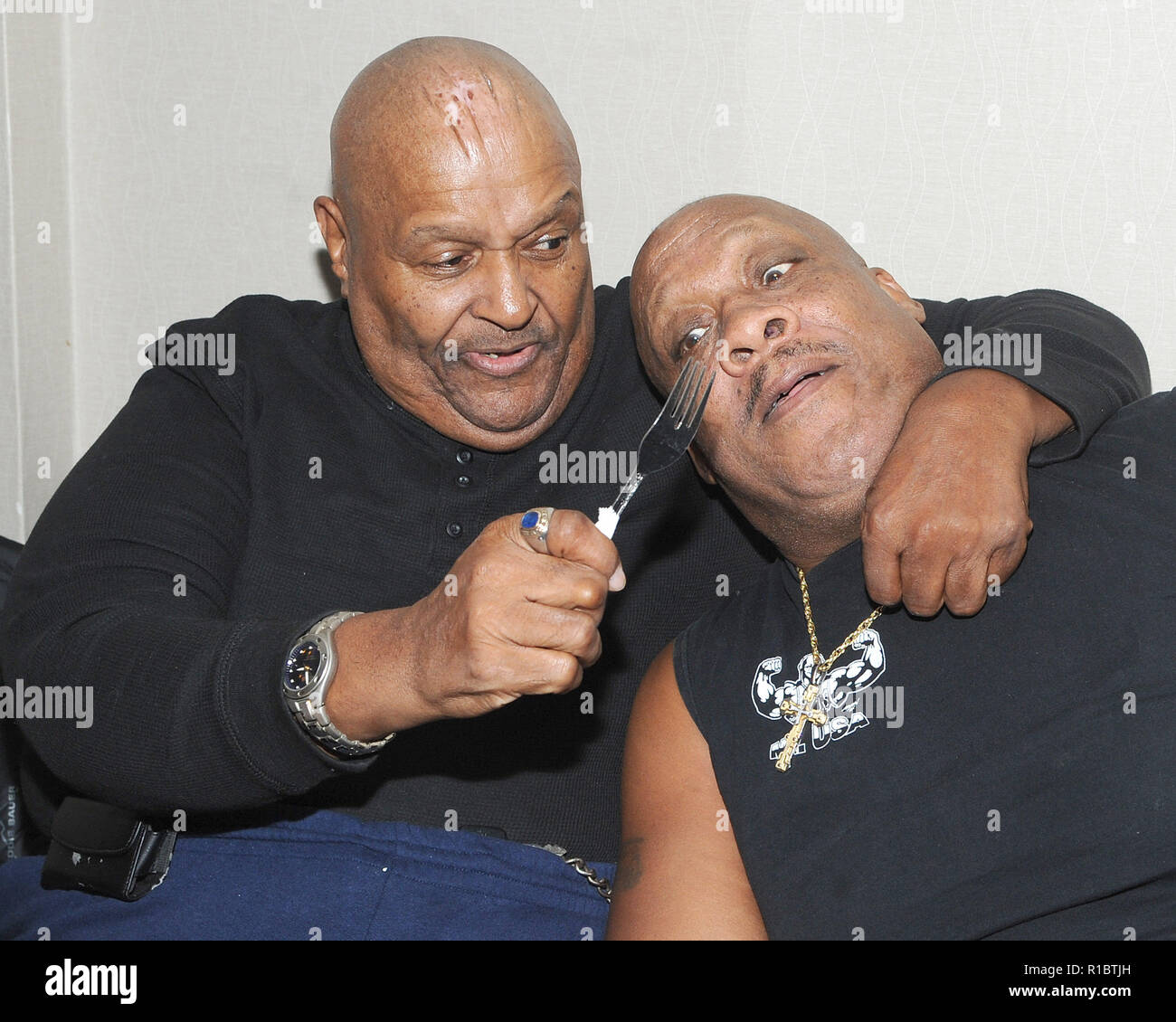 NEW YORK, NY - NOVEMBER 10: Abdullah the Butcher and Tony Atlas attend ...