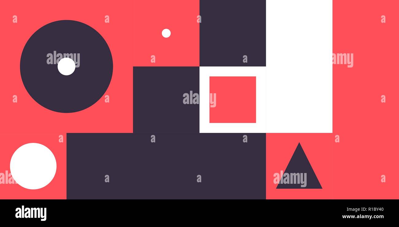 Minimal geometric web banner design vector template Stock Vector Image ...