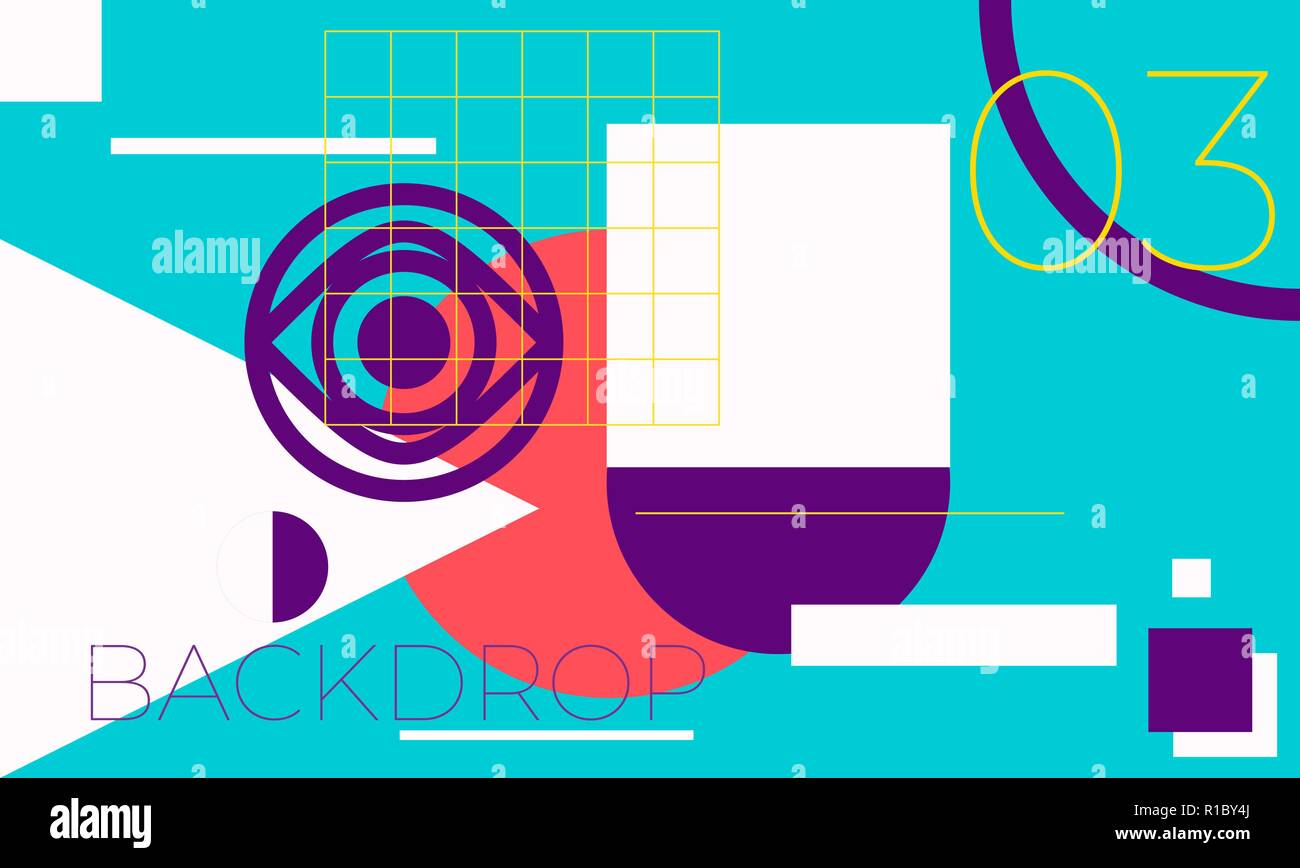 Minimal geometric web banner design vector template Stock Vector Image ...