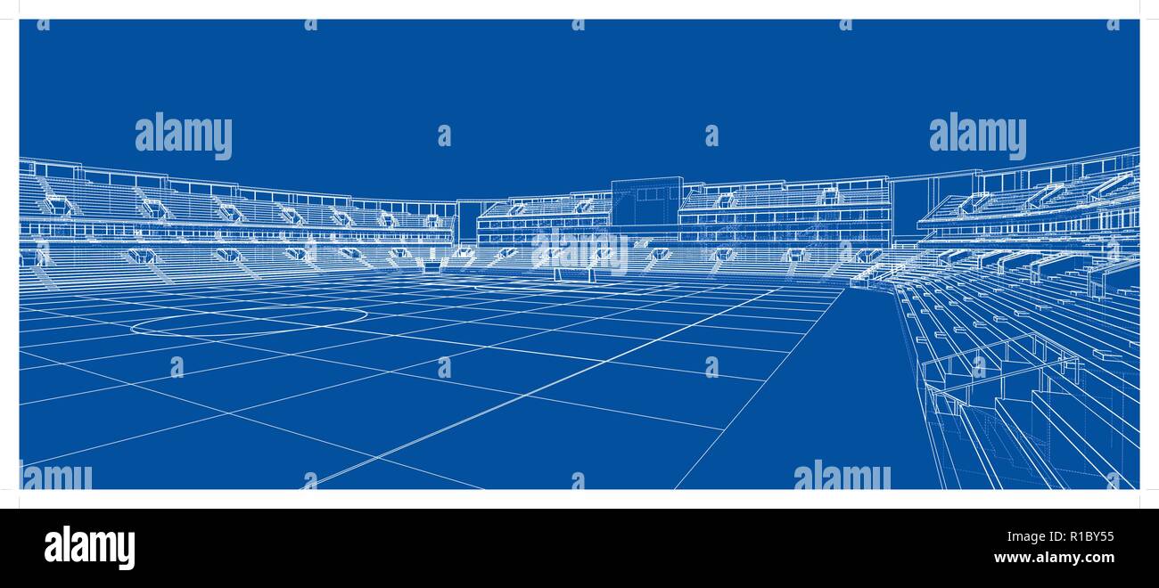 Stadium Wireframe Stock Vector Images - Alamy